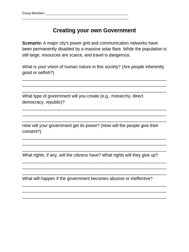 Designing Your Own Government | PDF