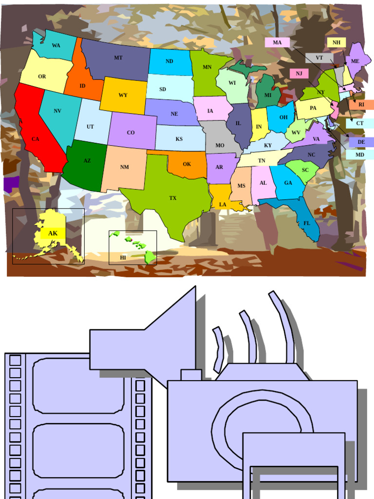 US State Abbreviations Map | PDF