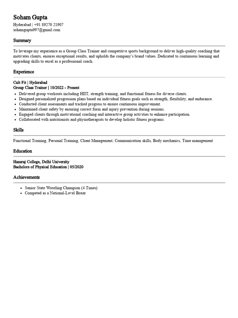 Resume - Soham Gupta | PDF