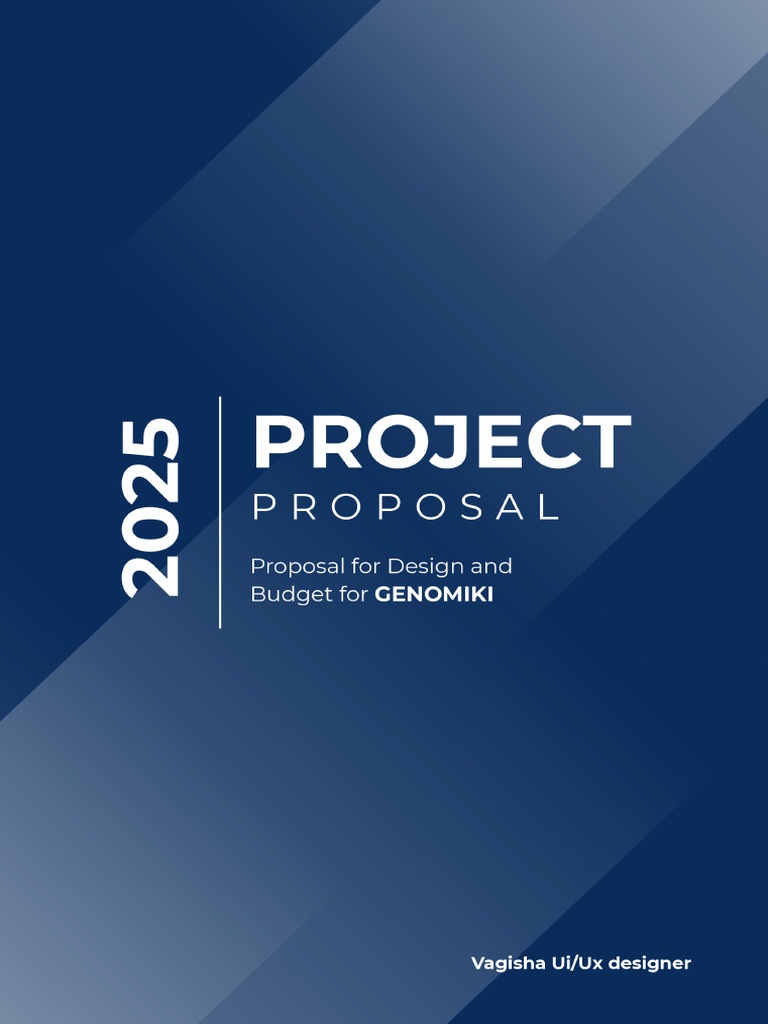 Blue and White Modern Project Proposal A4 Document | PDF