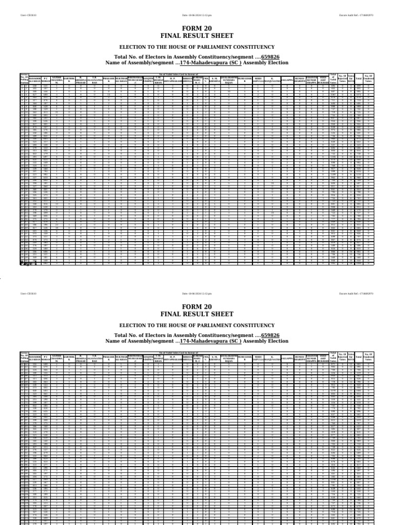 Form 20 Elections | PDF