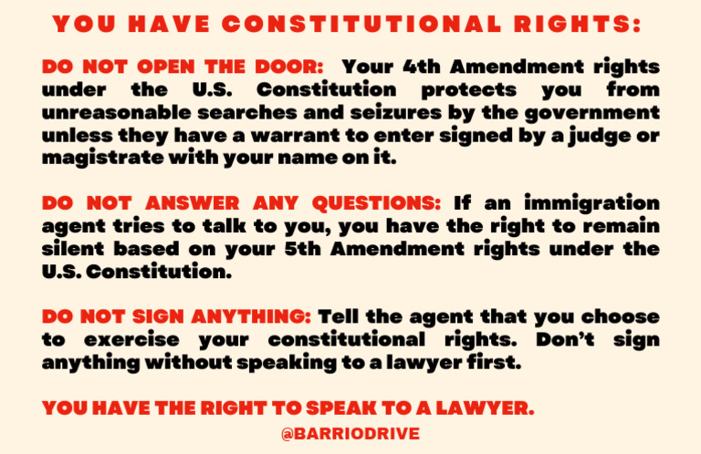 (3.7 X 2.4 In) Know Your Rights Cards | PDF