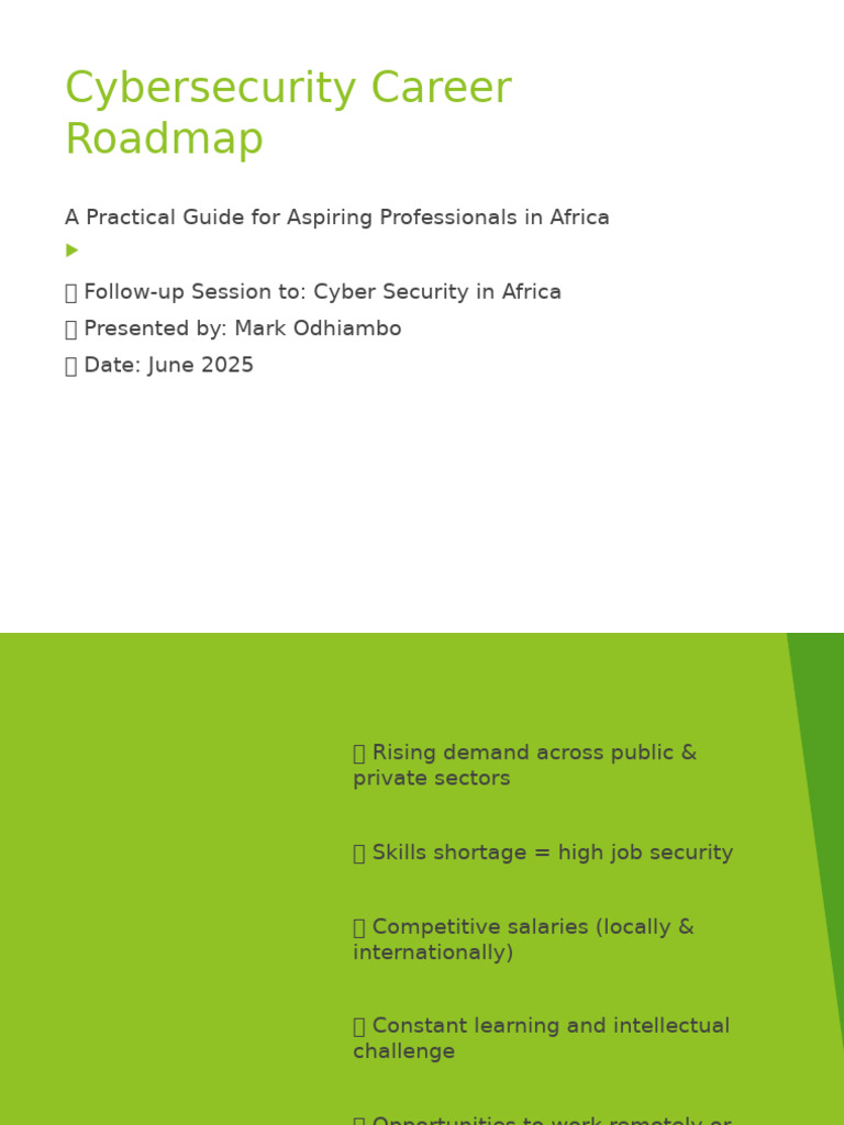 Cybersecurity Career Roadmap Africa | PDF | Computer Security | Security