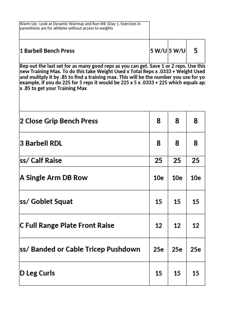 3 Week Workout Program PART 3-4-27 20 | PDF | Anatomical Terms Of ...
