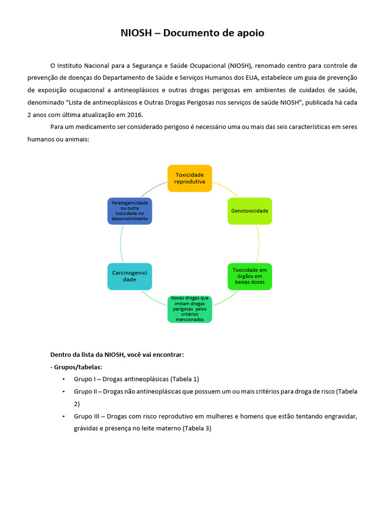 Orientações para Utilização Da Tabela NIOSH | PDF | Gravidez | Sistema ...