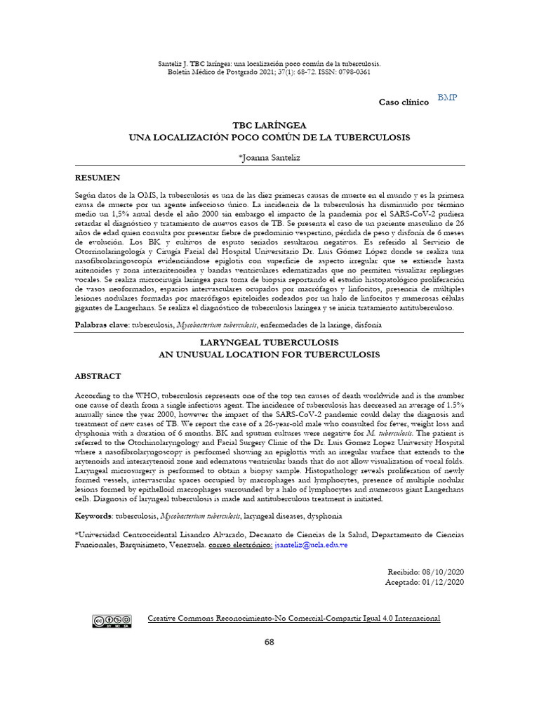 TBC Laringea 2 | PDF | Tuberculosis | Medicina