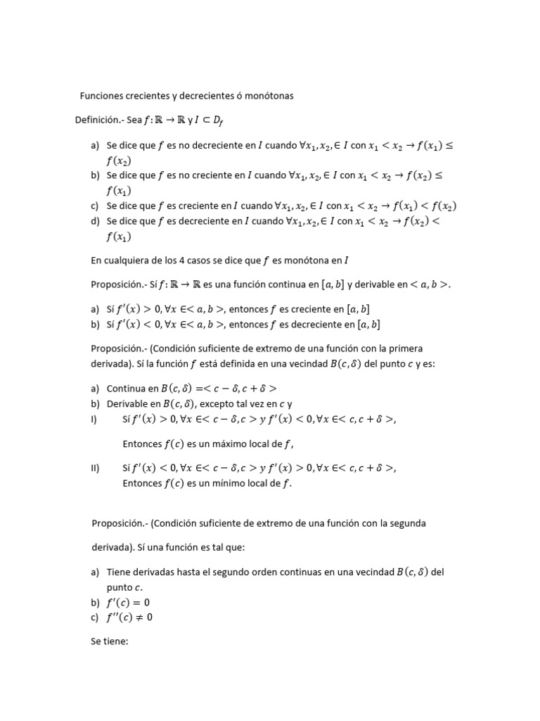 Aplicaciones a la Derivada (1) | PDF | Derivado | Función (Matemáticas)