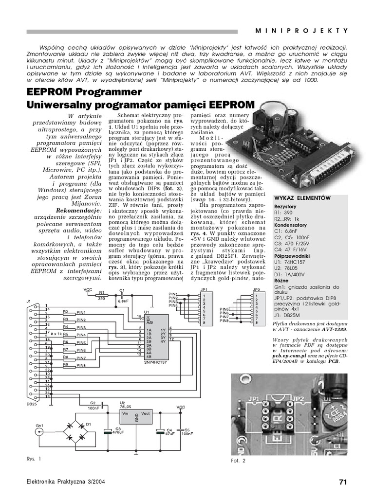 EEPROM Programmer Uniwersalny Programator Pamięci EEPROM: Rekomendacje ...