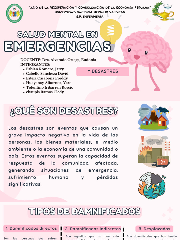 Salud Mental en Desastres Naturales-1 | PDF | Salud mental | Las emociones