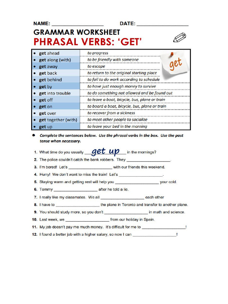 Phrasal Verbs 1 | PDF