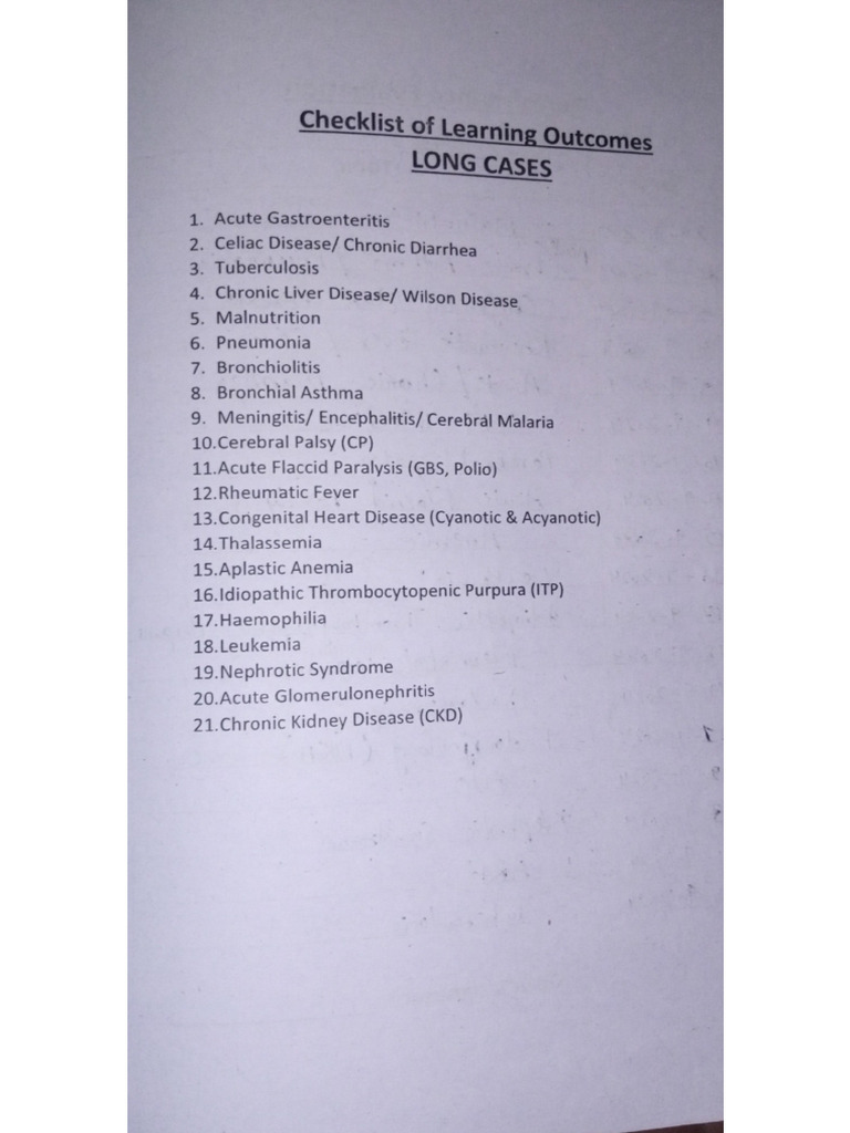 PAEDS Clerkship Notes | PDF