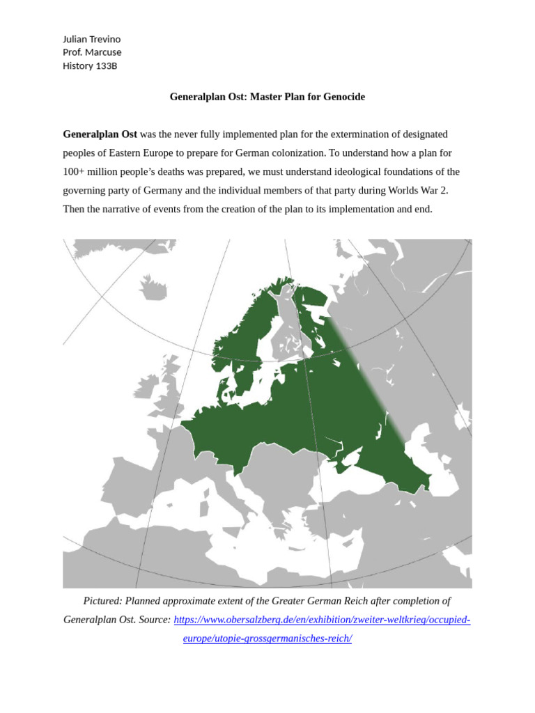 Neralplan Ost - Julian Trevino - Essay | PDF | Nazi Germany | Heinrich ...