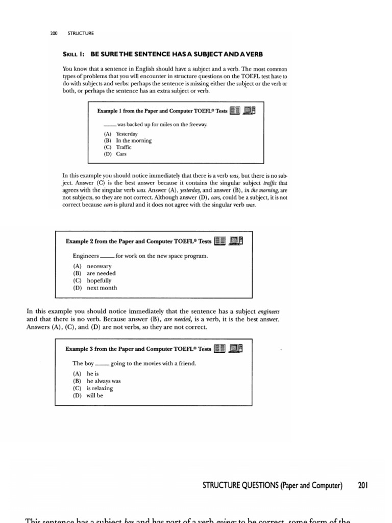 Structure Skill 1 | PDF