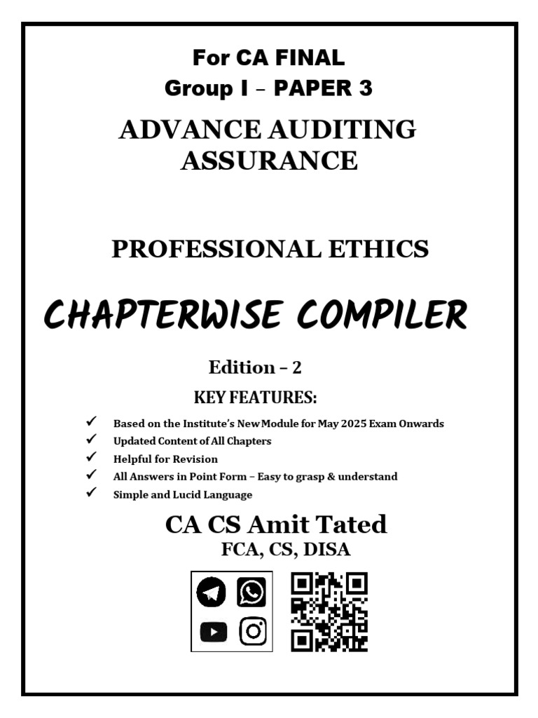 CA Final Audit Chapterwise Compiler | PDF | Audit | Auditor's Report
