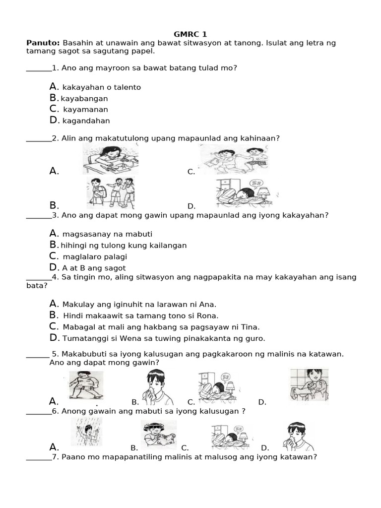 GMRC 1 Q1 Assessment | PDF