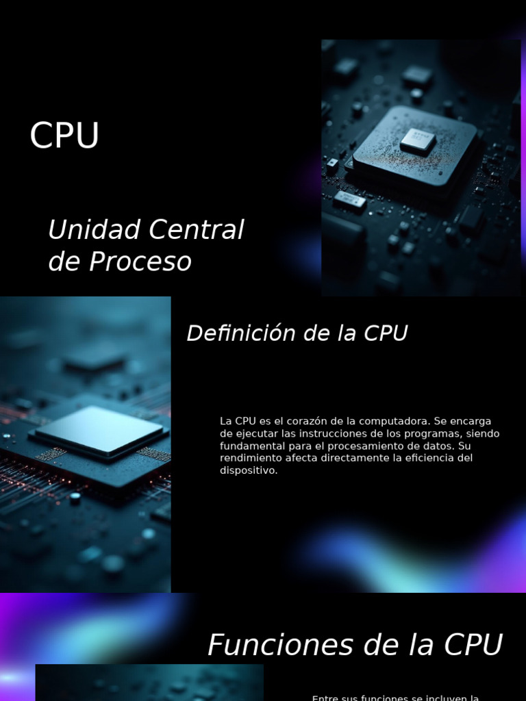 Funciones y Componentes de la CPU | PDF
