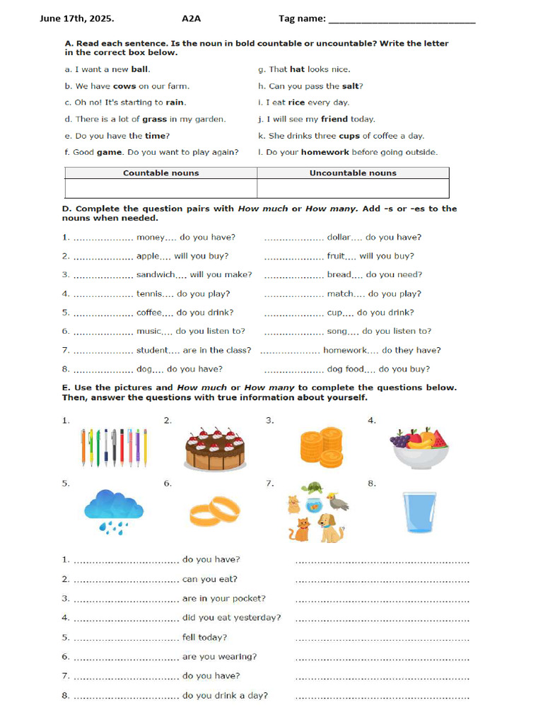 Week 20 - Worksheet Review | PDF