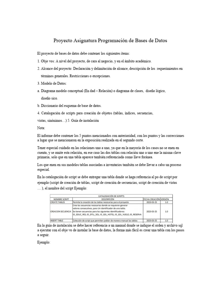 Proyecto Bases de Datos C2 | PDF