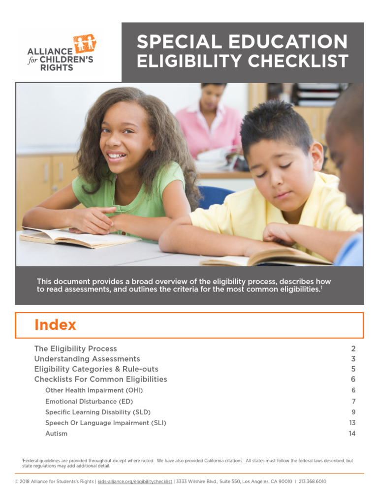 Special Education Eligibility Guide | PDF | Mental Disorder | Attention ...