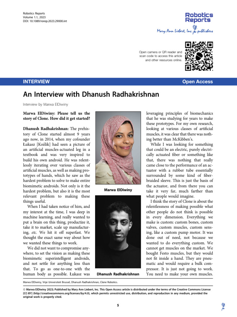 Eldiwiny 2023 An Interview With Dhanush Radhakrishnan | PDF | Deep Learning | Artificial ...