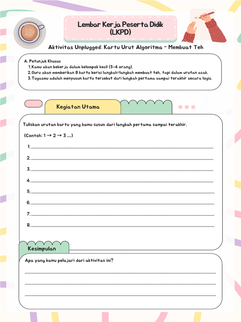 LKPD Aktivitas Unplugged - Membuat Teh | PDF