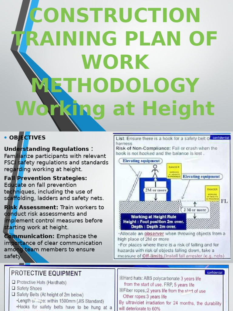 Working at Height Safety Training Plan | PDF