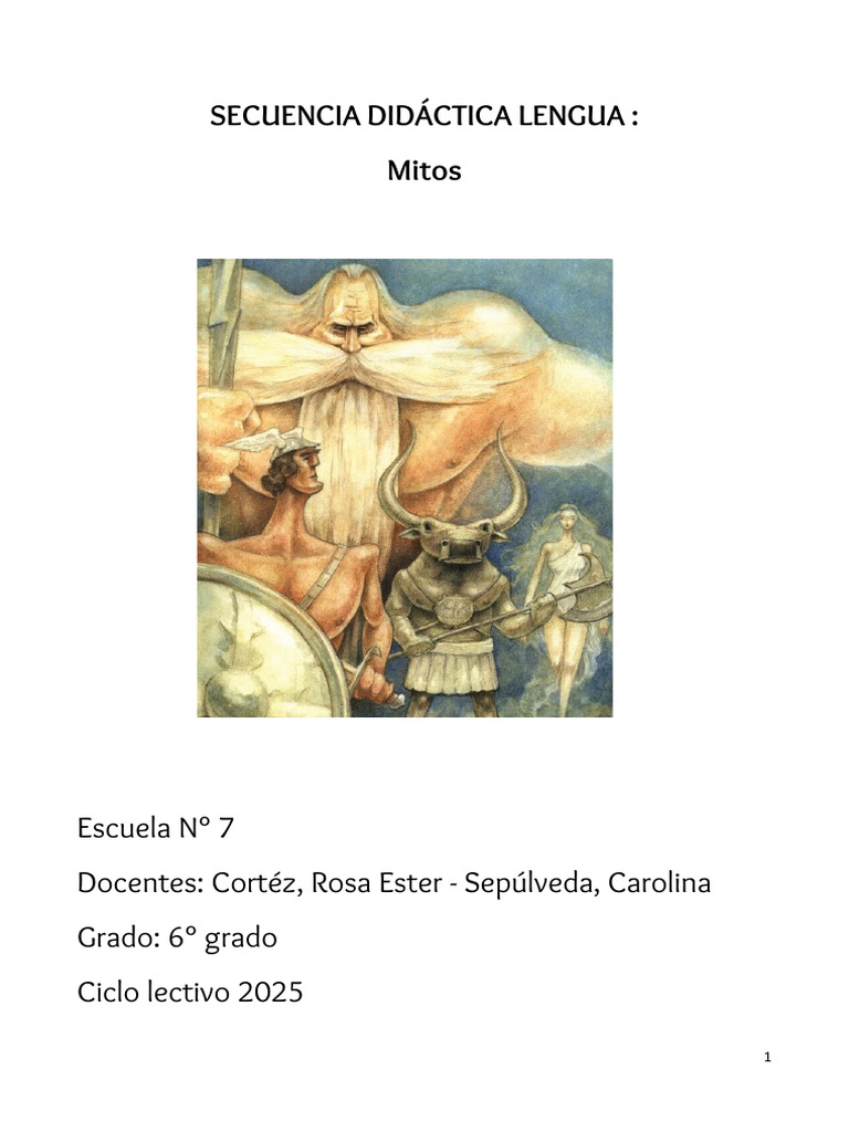 Mitos y Leyendas en el Aula | PDF | Jason