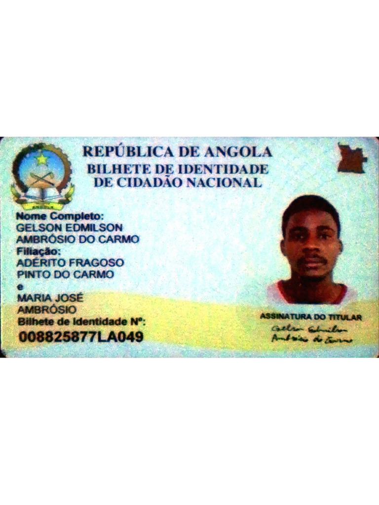 Angolan - ID - Card 15 08 2025 20 02 | PDF