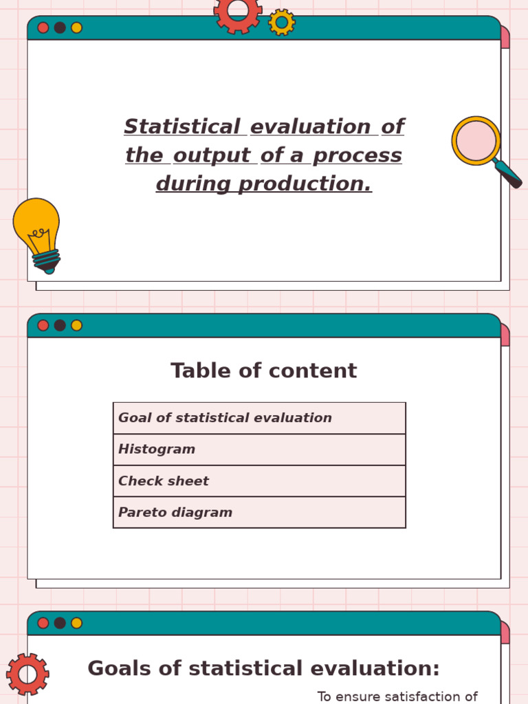 Statistical Evaluation of The Output of A Process During Production of ...