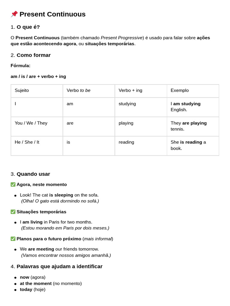 Present Continuous | PDF