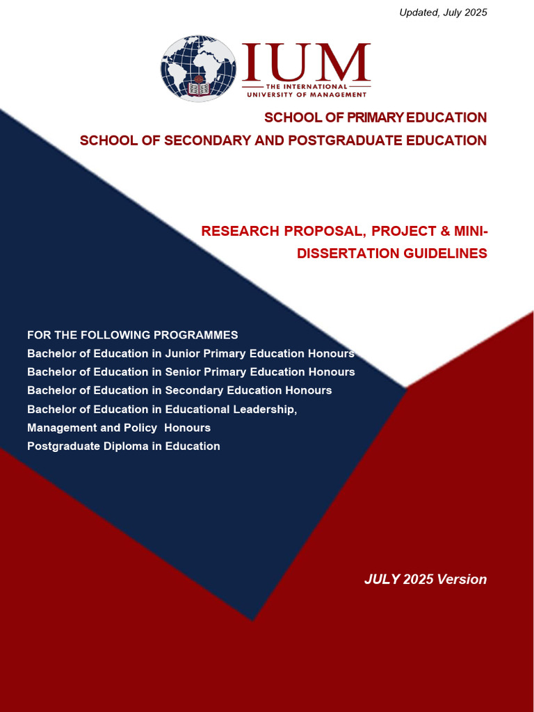 July 2025 - FINAL REVISED RESEARCH PROPOSAL - PROJECT - MINI ...