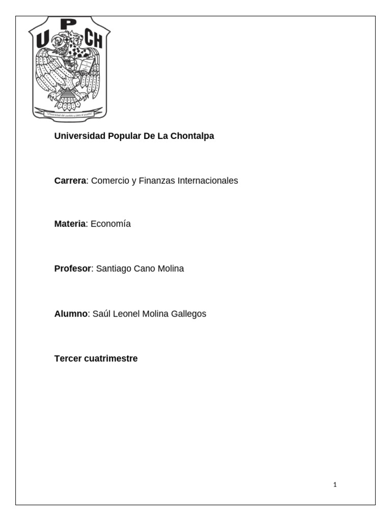Economía Saul Leonel Molina Gallegos - Tarea 2 | PDF | Riqueza ...