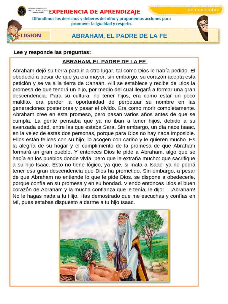 Abraham: Fe y Obediencia a Dios | PDF | Abrahán