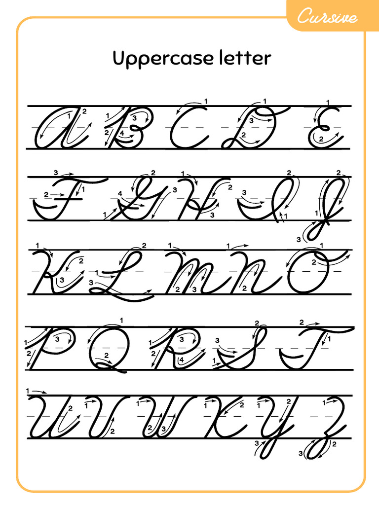 Cursive Handwriting Practice Guide | PDF | Letter Case