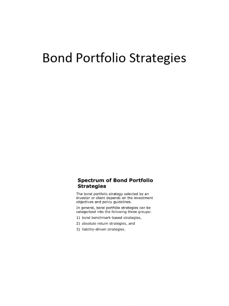Yield Curve Strategies in Bond Management | PDF