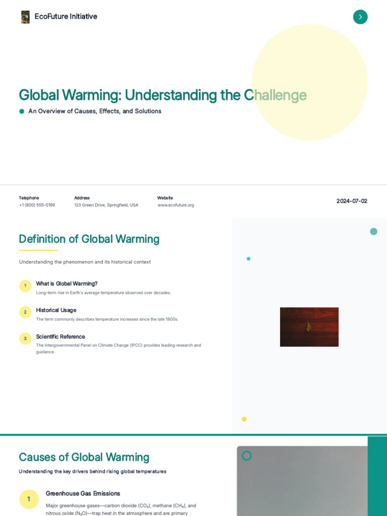 Global Warming: Causes, Effects, Solutions | PDF | Climate Change ...