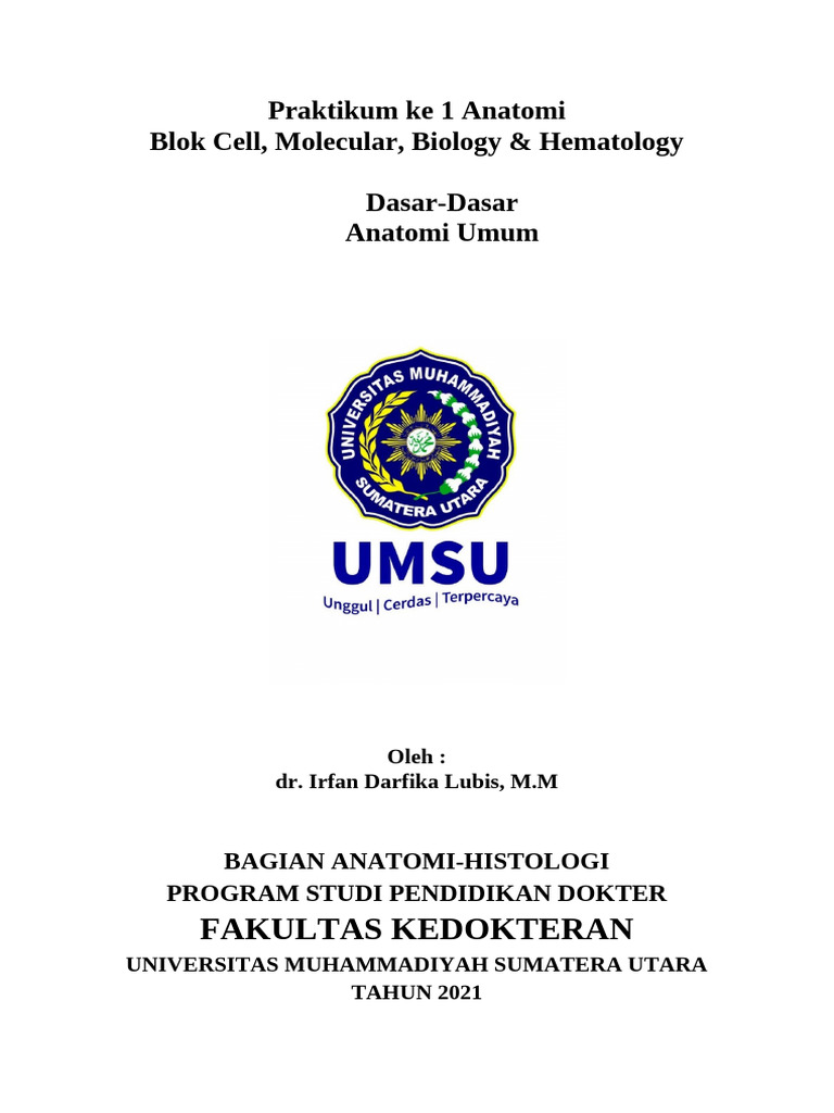 Dasar-Dasar Anatomi Umum Tubuh Manusia | PDF