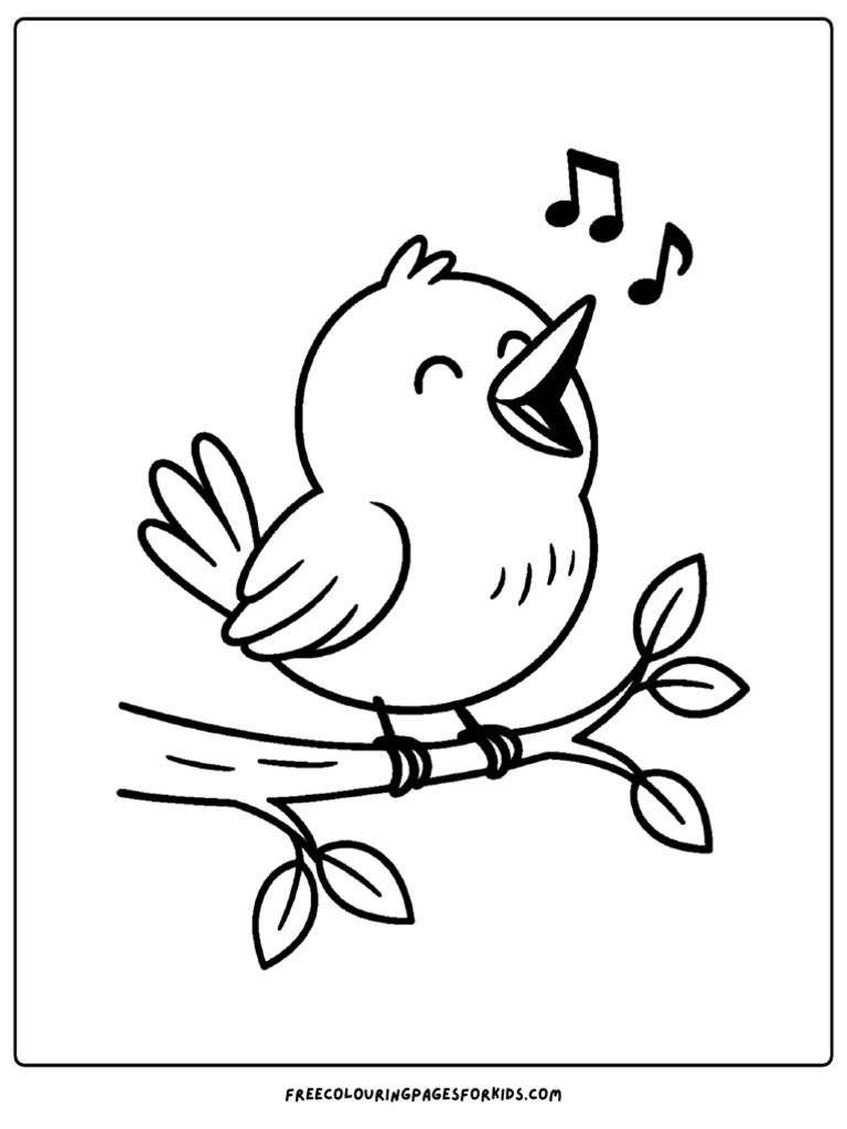 Free Bird Coloring Pages for Kids | PDF