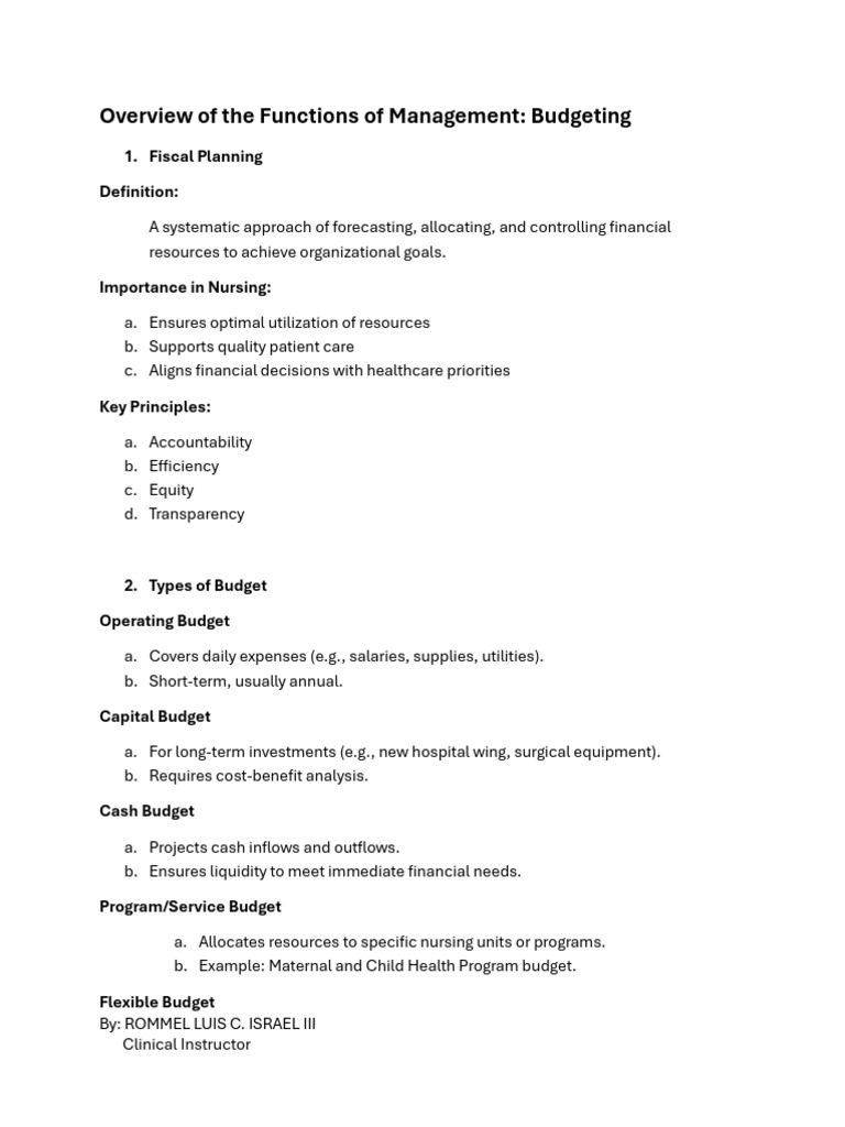 Budgeting | PDF
