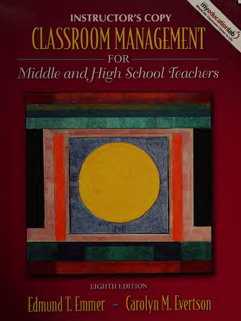 Classroom Management For Middle and High School Teachers - Edmund T ...
