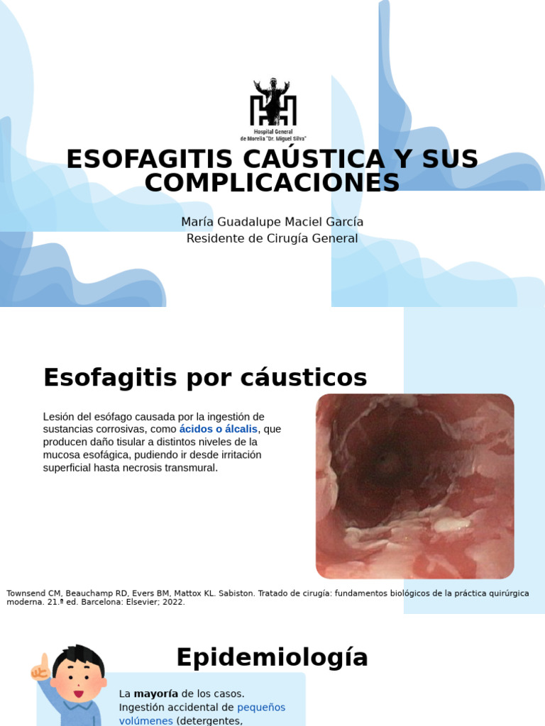 Esofagitis Caústica y Sus Complicaciones | PDF | Gastroenterología ...