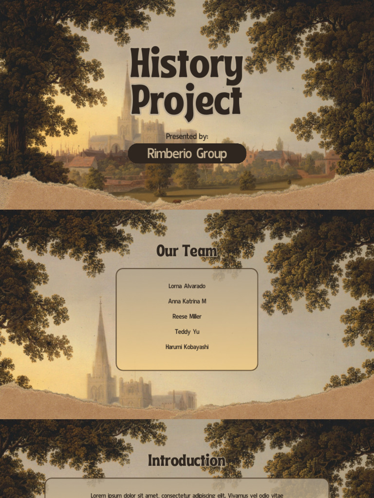Brown Black Classic Vintage History Project Presentation PDF | PDF