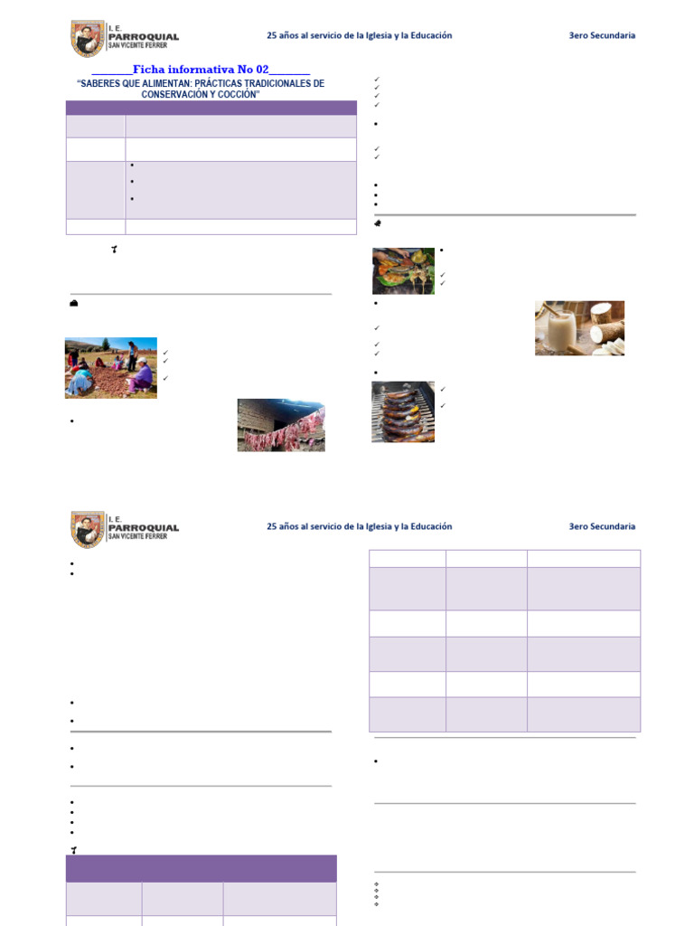 Ficha Informativa 2 | PDF | Carne | Alimentos