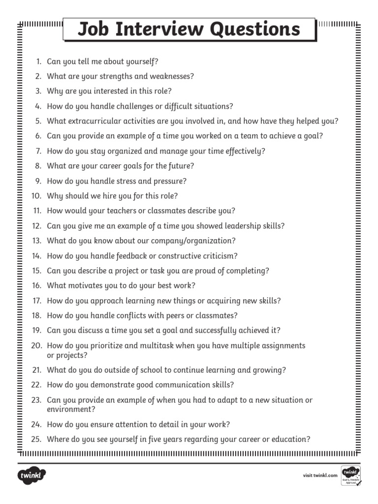 Essential Job Interview Questions | PDF