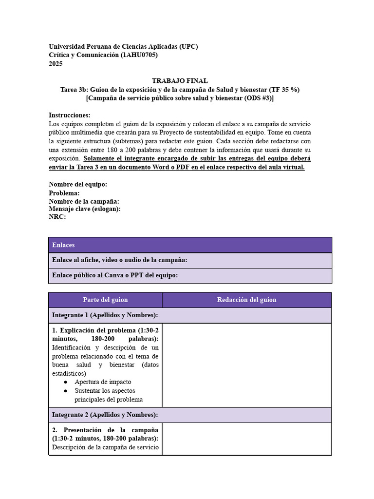 Trabajo Final - Tarea 3b | PDF