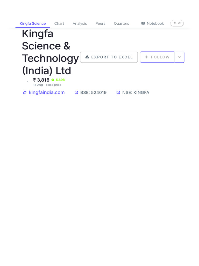 Kingfa Science & Technology (India) LTD Share Price - About Kingfa ...
