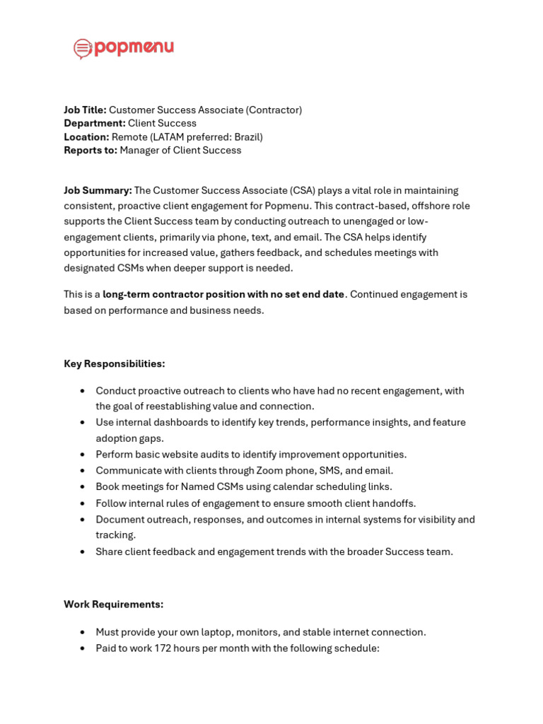 Customer Success Associate Role Overview | PDF | Human Communication ...