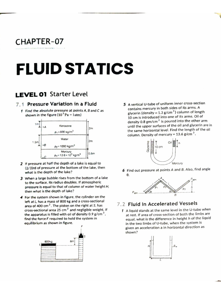 7) Fluid Statics | PDF
