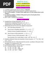 Maths FORMULA SHEET Class 10th (Prashant Kirad) | PDF | Factorization ...