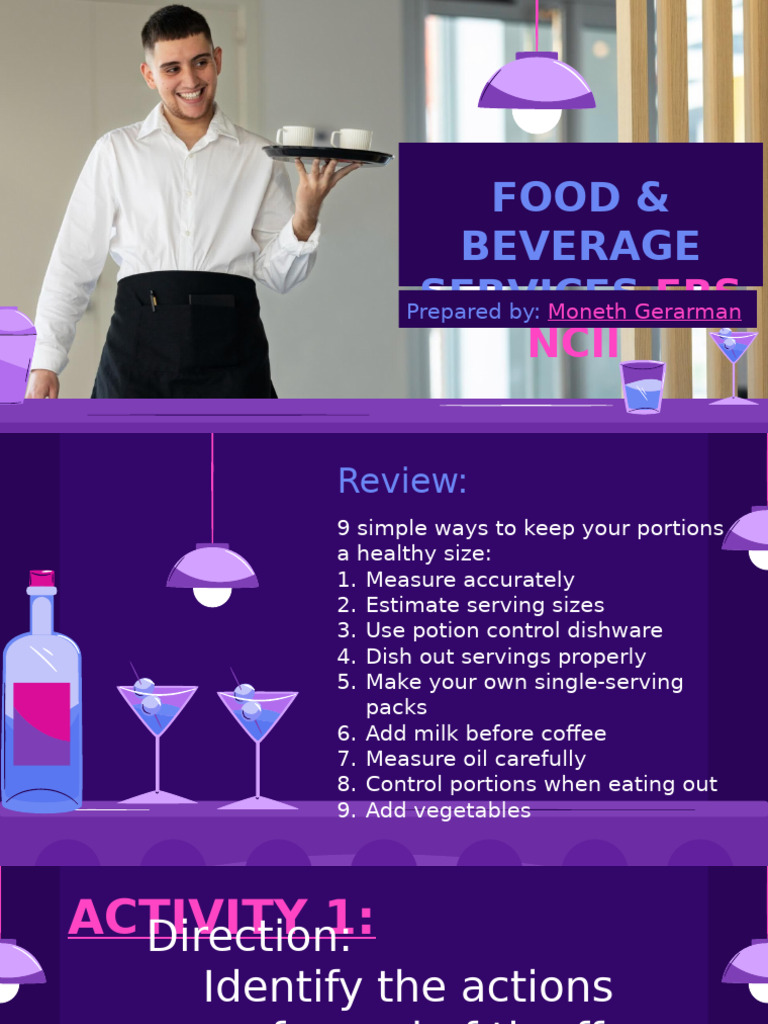 Fbs - Provide Food Orders | PDF | Waiting Staff | Restaurants